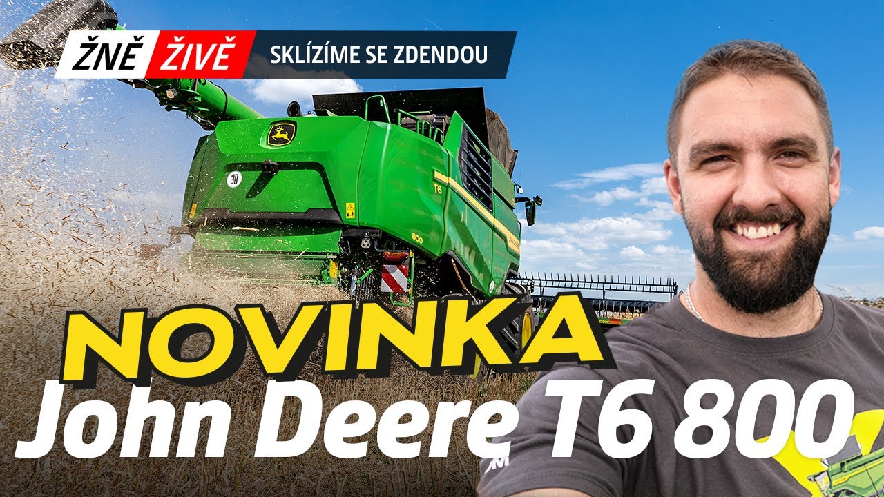 ŽNĚ ŽIVĚ 2024: Sklízíme se Zdendou | John Deere T6 800 v řepce - YouTube