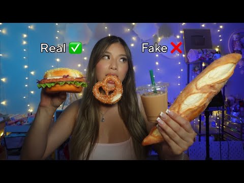 ASMR Fake Food Eating 🍫🥨🍦(Mouth Sounds) 