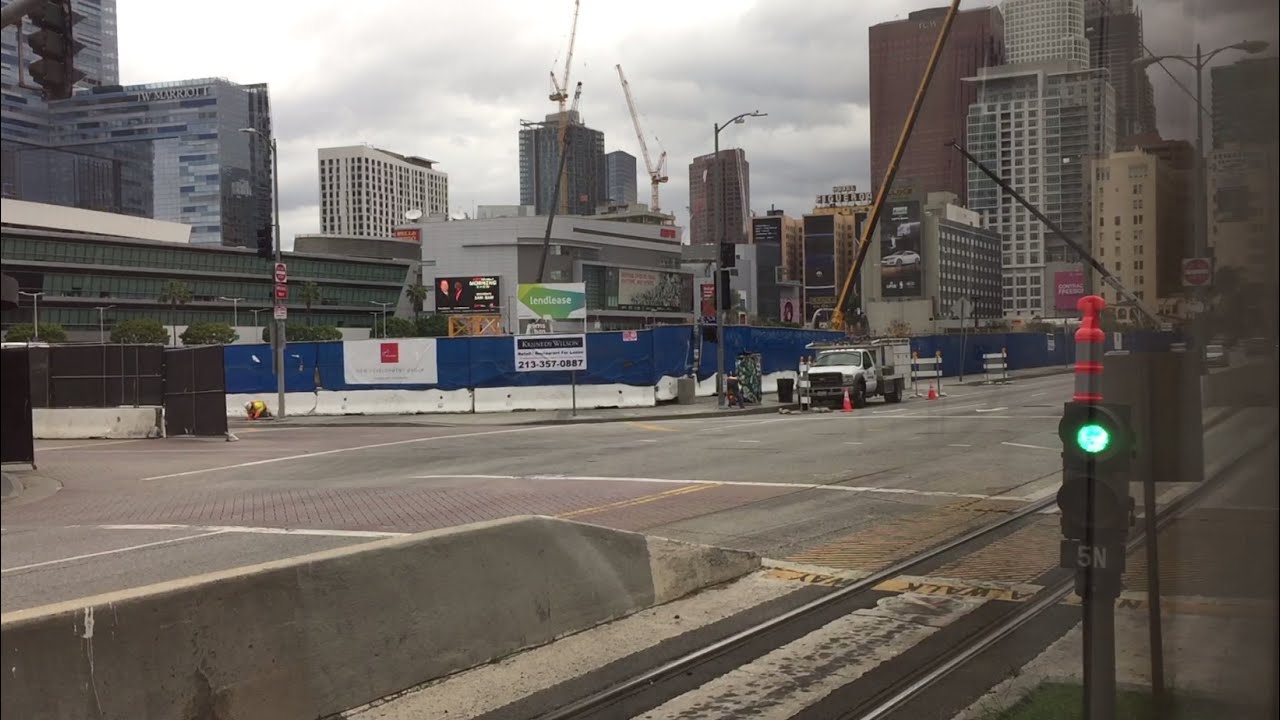 LA Metro Rail HD 60 FPS: Riding Siemens P2000 Blue/Expo Line Train ...