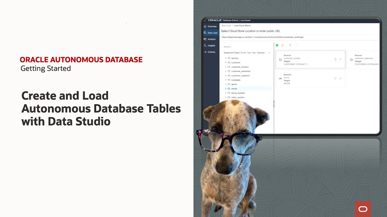 Create and Load Autonomous Database tables with no code - YouTube