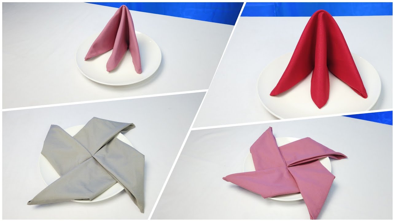 2 NICE DESIGN TABLE NAPKIN FOLDING - YouTube