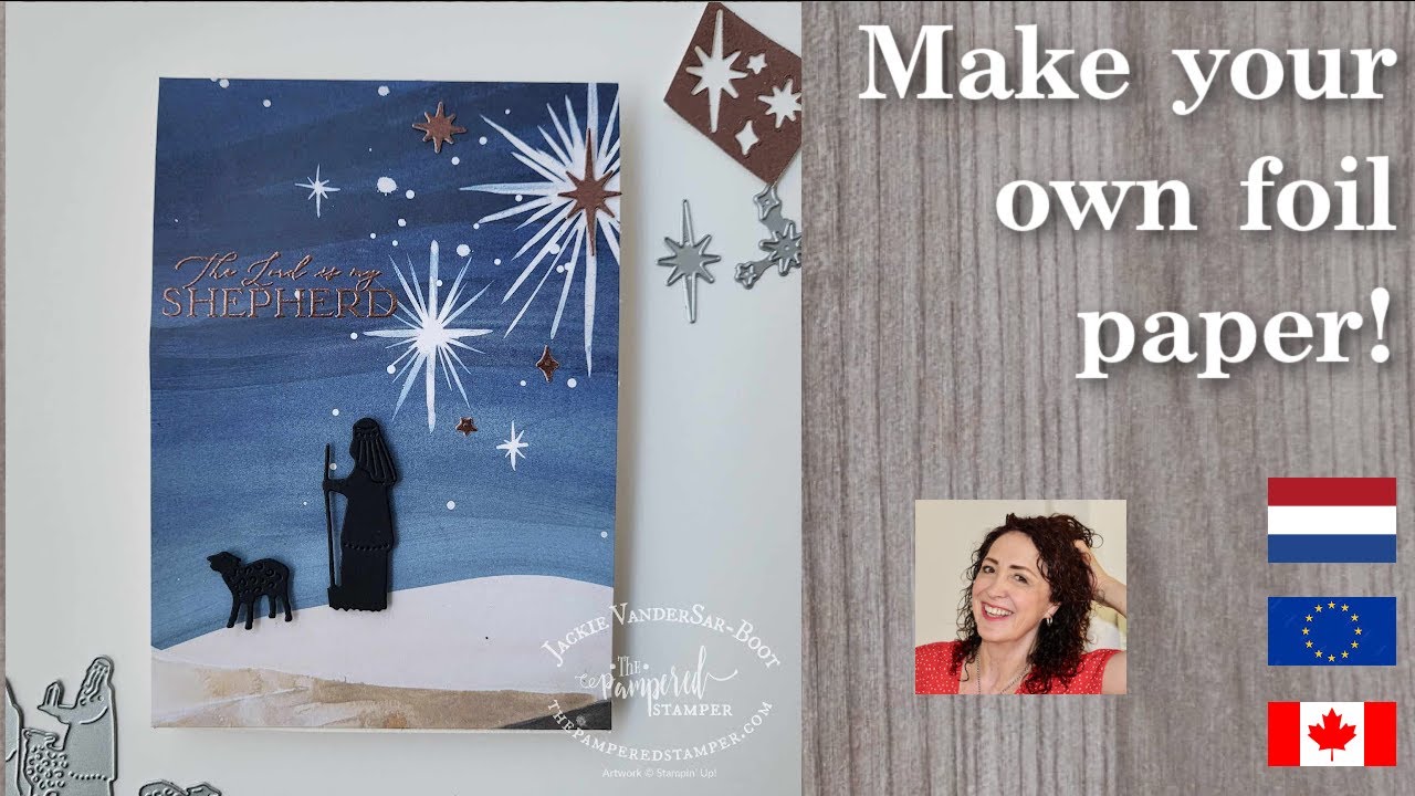 Make your own foil paper with embossing powder!! - YouTube