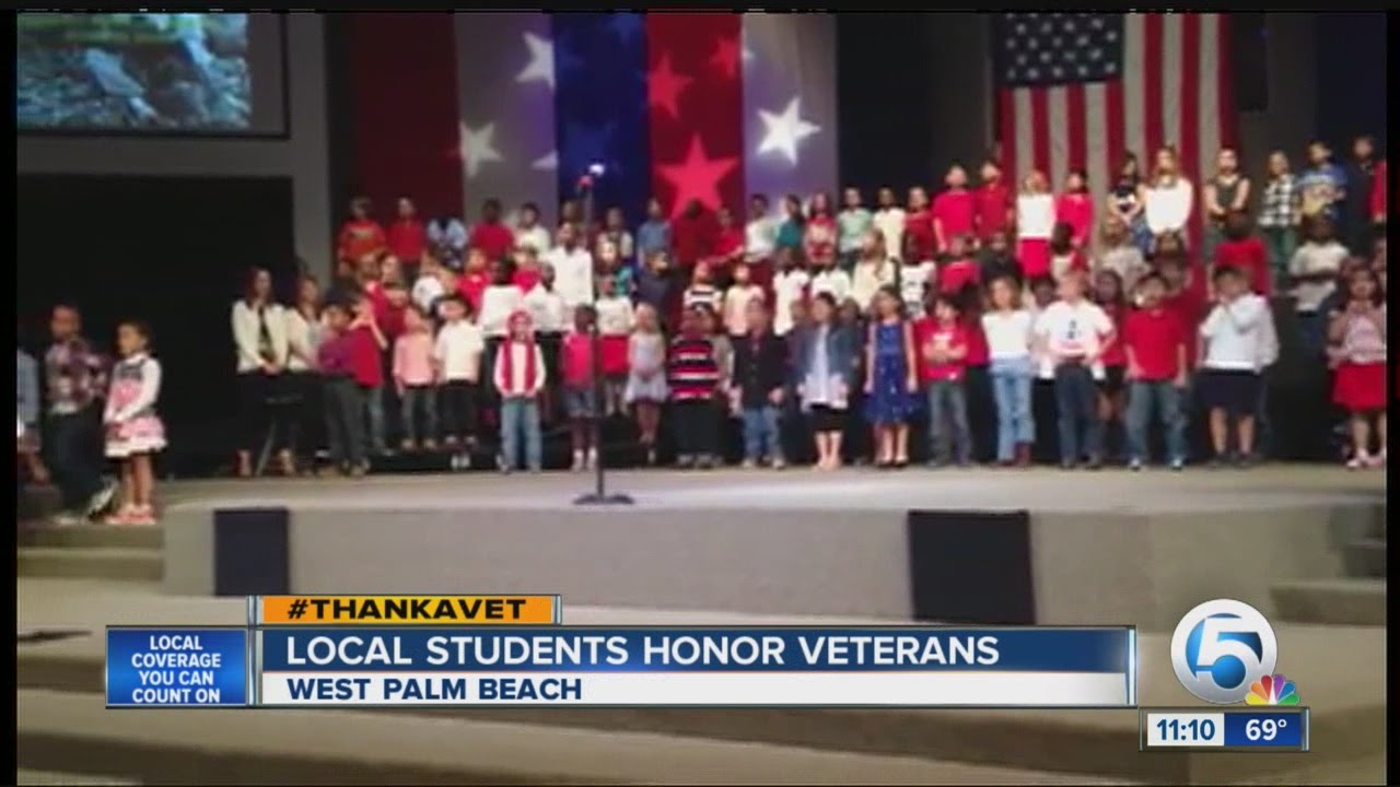 Students honor veterans - YouTube