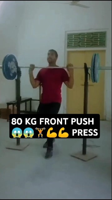 Front Push Press🏋️💪#motivation #tireding #reels #sports #weightlifting ...
