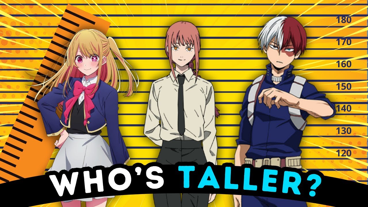 📏Can you guess 50% ? | Who's taller? 🤔🔍 | Height Challenge | ANIME QUIZ ...