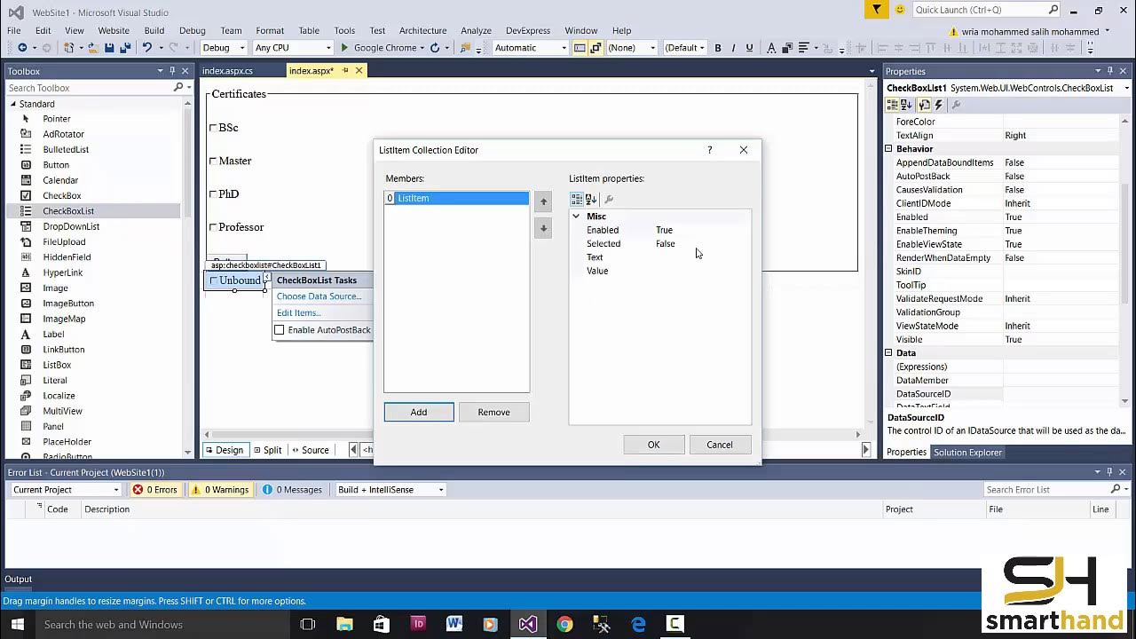 6- Checkbox and CheckBoxList (Kurdish فێرکاری ASP.net) - YouTube