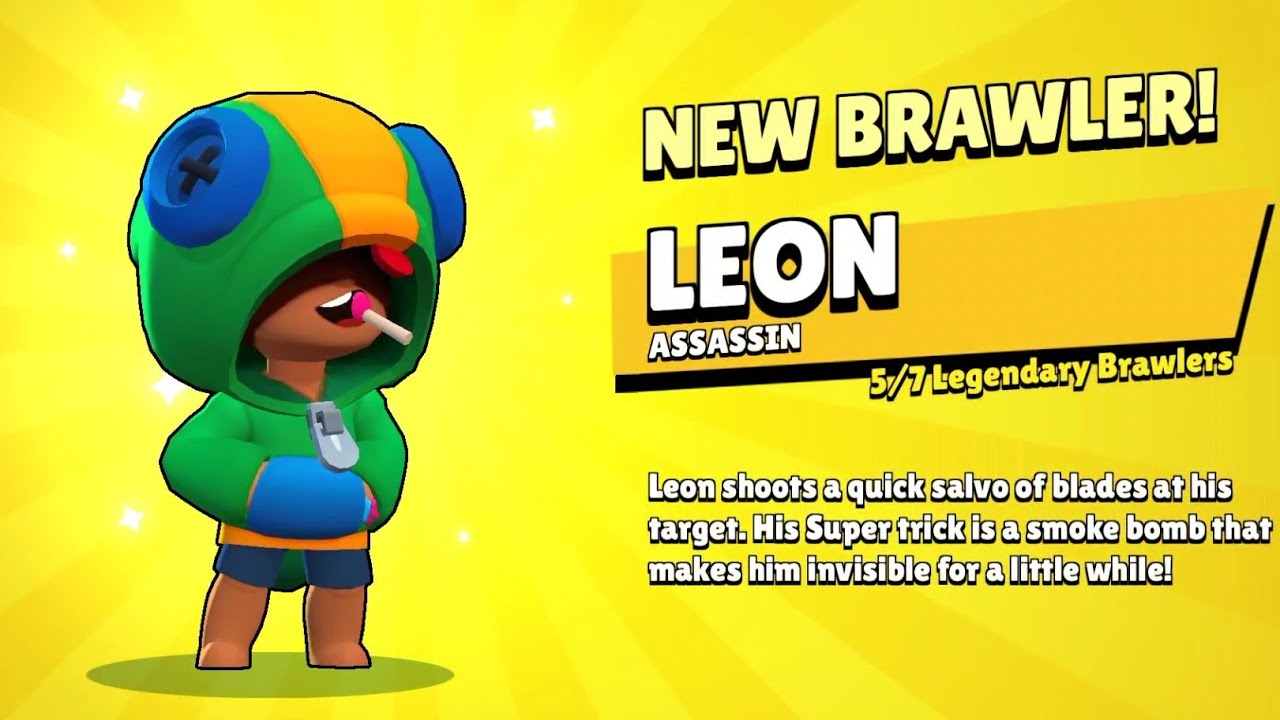 Unlocked Leon Brawler with 8 Gems - Brawl Stars Leon - Leon Brawlstars ...