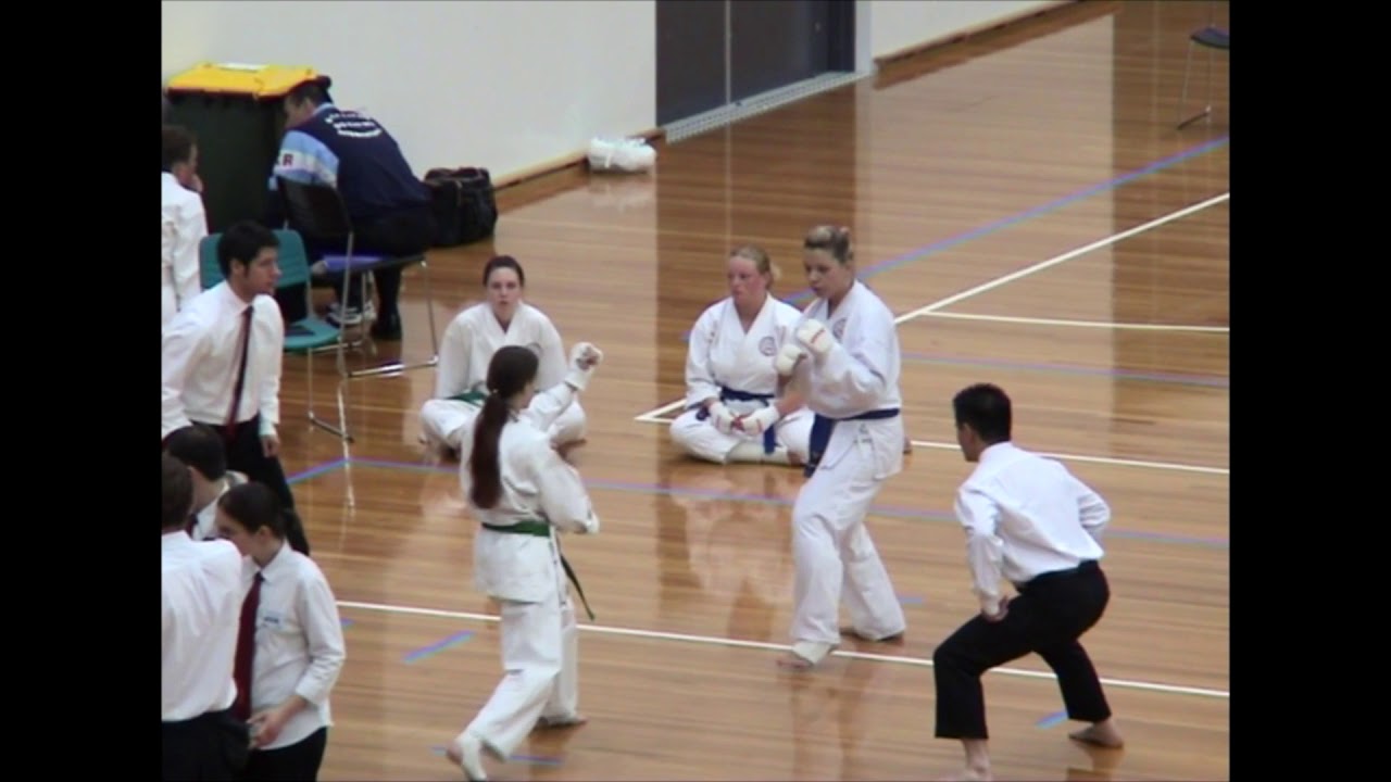 2004 gkr aus nats morning various rings teen female 6th 4th kumite 01 ...