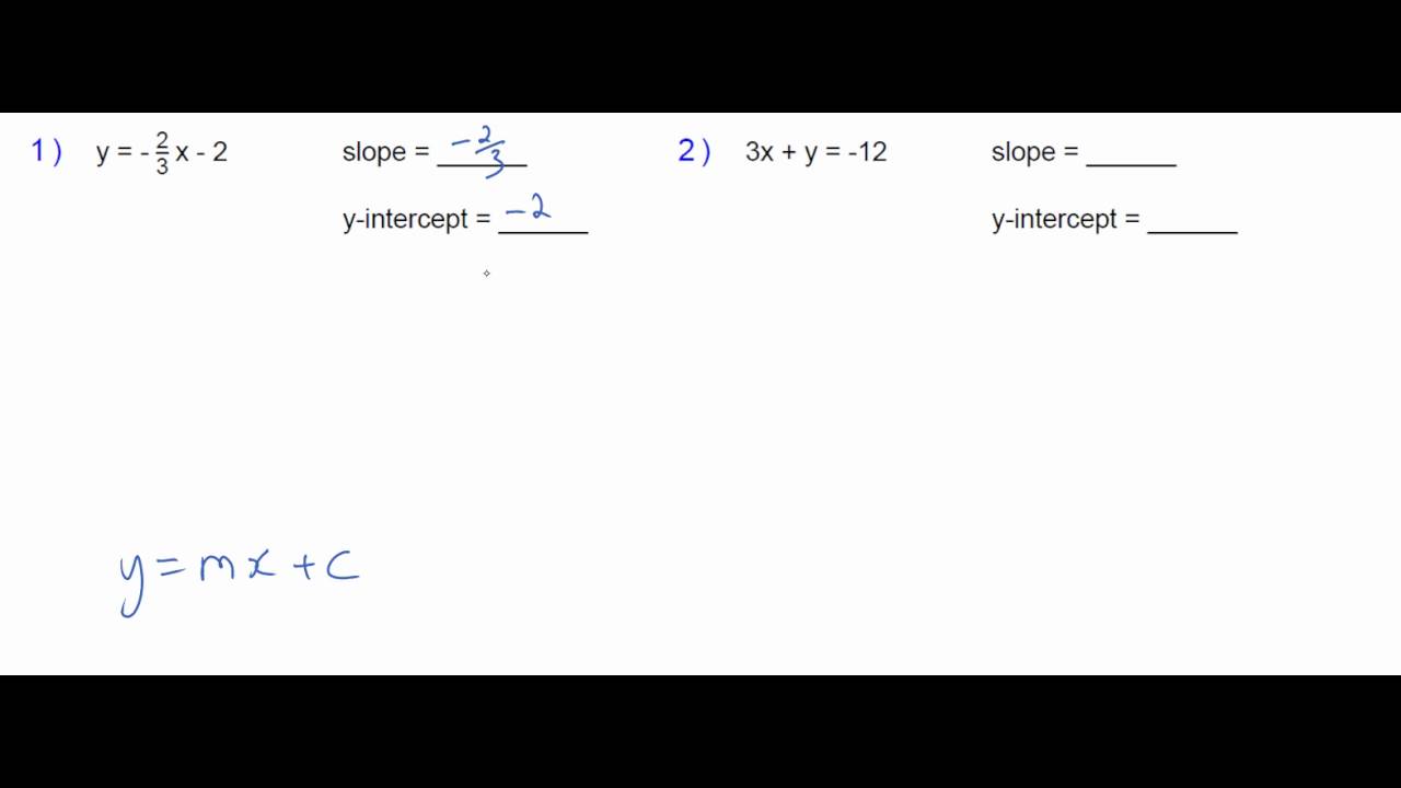 Finding Gradient And Y Intercept From An Equation YouTube finding-gradient-and-y-intercept-from-an-equation-youtube
