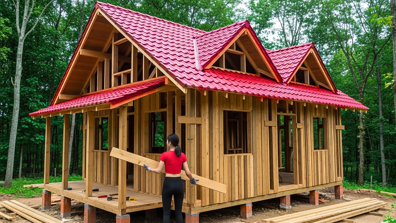 Talented Woman Meticulously Assembled Each Wooden Plank to Create the ...