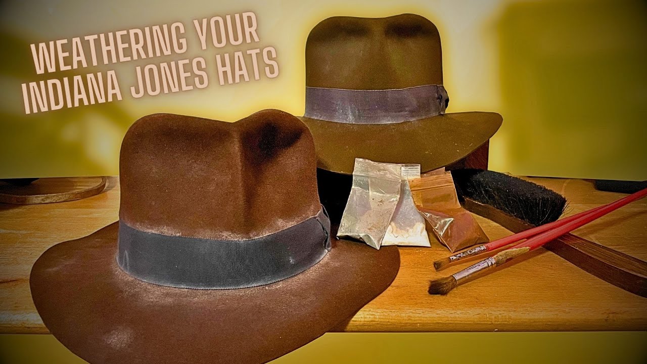 How To Weather Your Indiana Jones Hats With Fullers Earth - YouTube