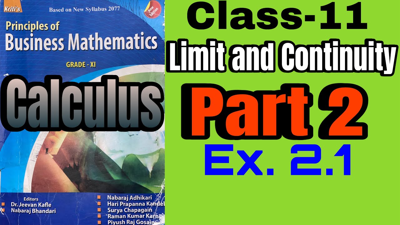 Business math or Basic math |Class 11| Limit and continuity (calculus ...