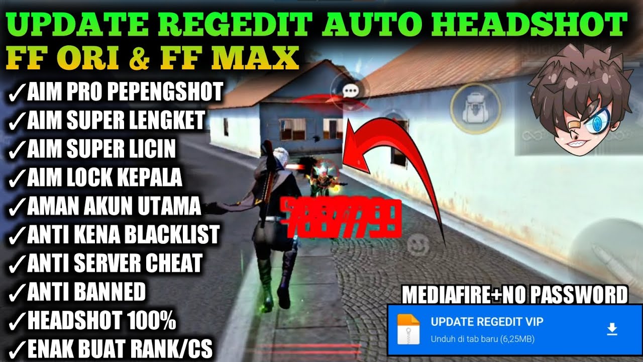 UPDATE‼️ REGEDIT VVIP FF MAX & FF ORI || ANTI BANNED || AIM LOCK ...