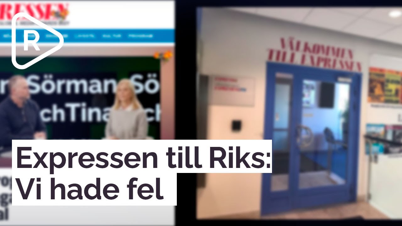 Expressen efter fejkpubliceringen: Vi hade fel - YouTube