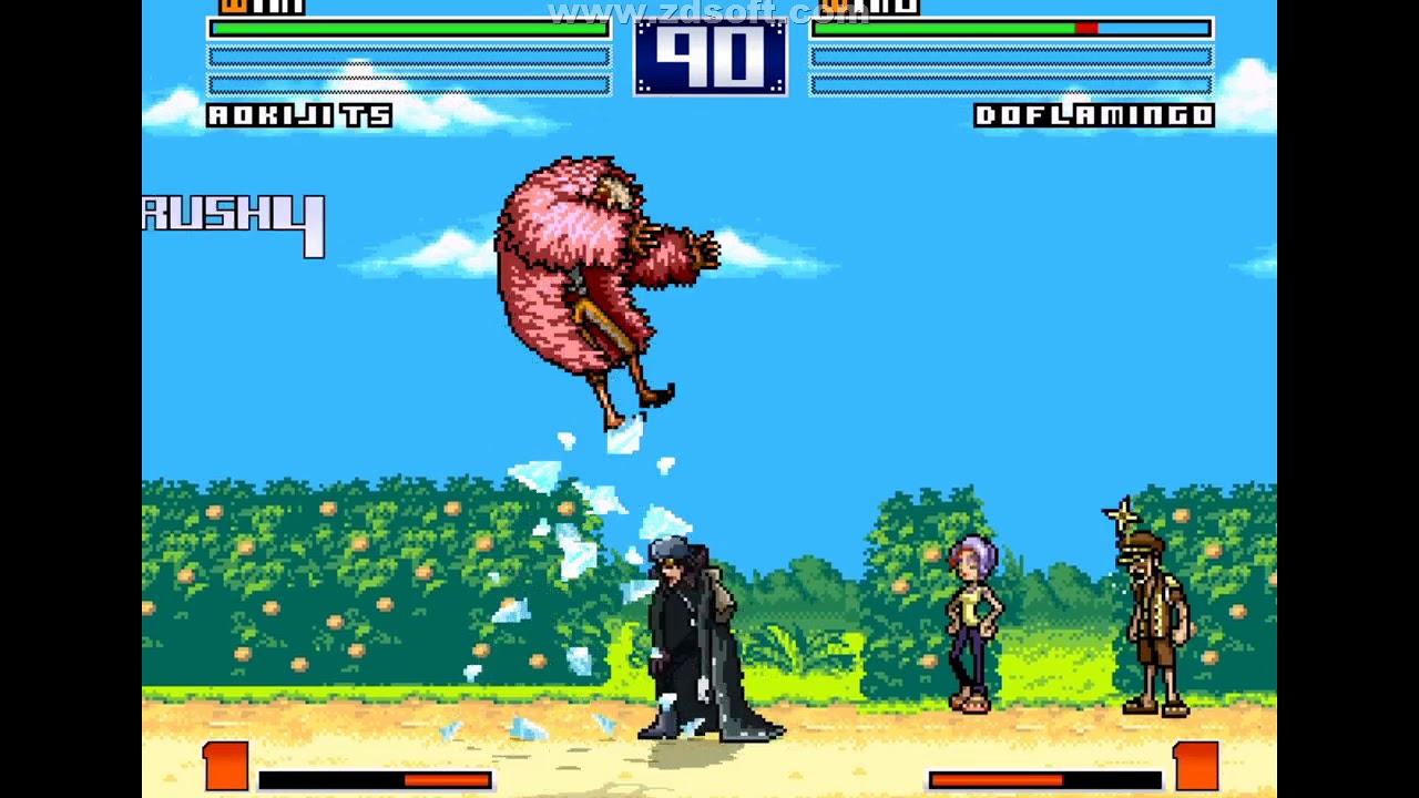 aokiji time skip vs doflamingo - YouTube