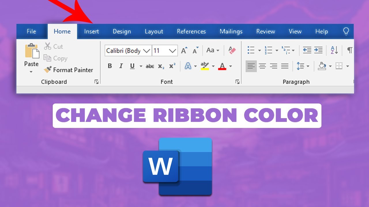 How To Change Ribbon Color In Microsoft Word YouTube How To Change Ribbon Color In Microsoft Word YouTube