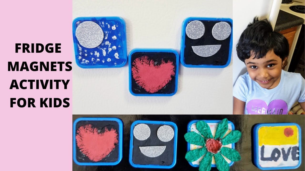 3 simple DIY fridge magnet ideas for kids| recycling activity for kids ...