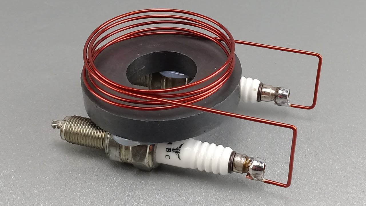 I Create 220v Free electricity energy with Spark Plug and Magnetic ...