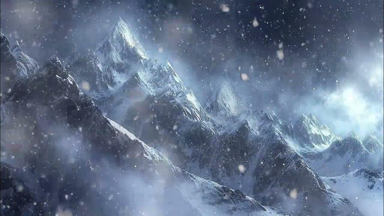 Intense Winter Snowstorm Sounds for Sleeping☃️Heavy Blizzard Storm, Icy Howling Wind & Heavy ...