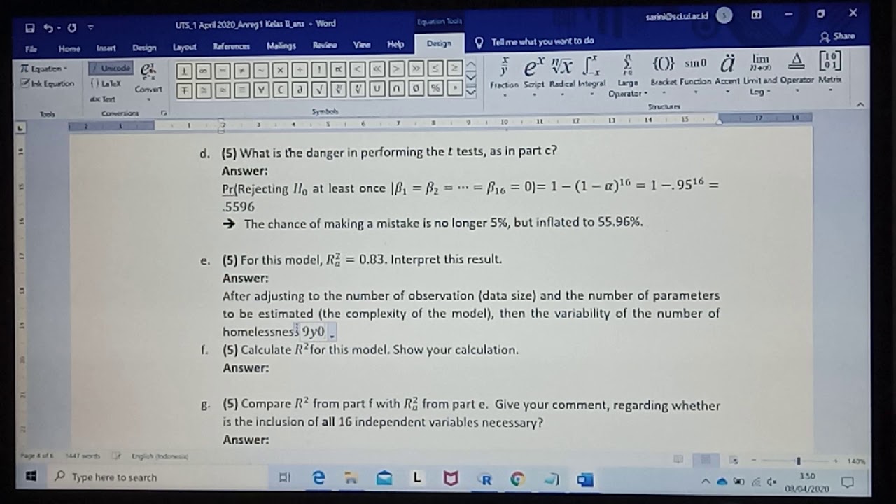 Linear Regression_ Mid Exam Part 4: Interpretation of R2 - YouTube