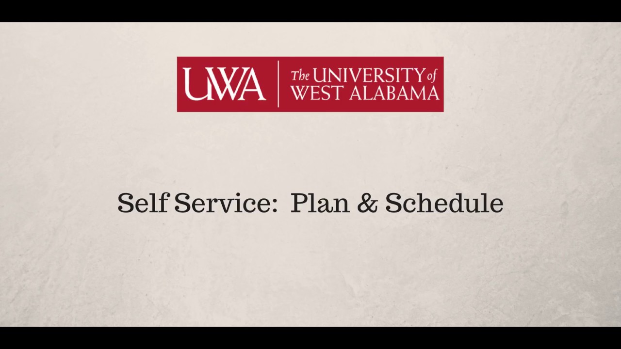 UWA Self Service: Plan and Schedule - YouTube