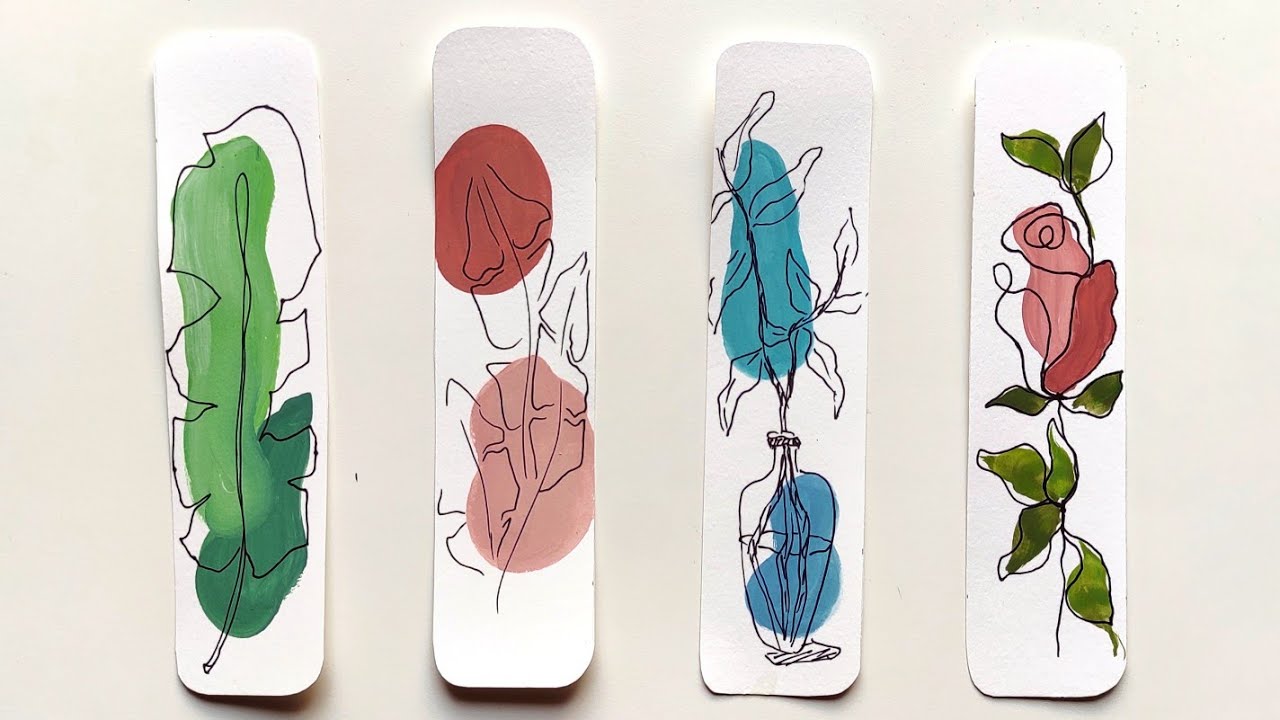 Easy Bookmark painting | BOHO style Bookmarks | prityarts | - YouTube