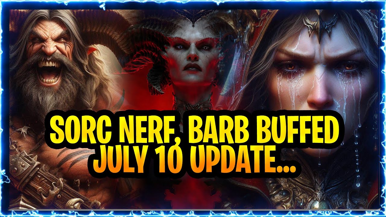 Diablo 4 Season 4 PATCH UPDATE: Sorceress NERF, Barbarian BUFFED Rogue Buffed Diablo 4 Patch ...