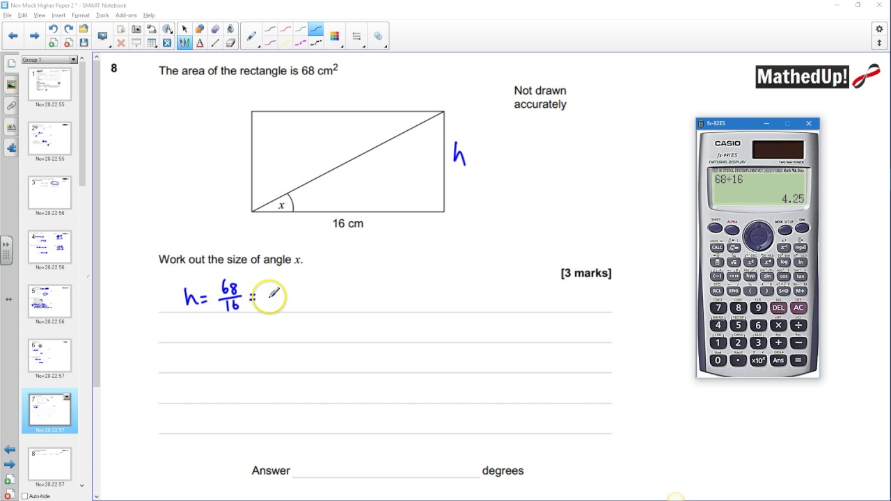 AQA GCSE Maths Higher Tier Practice SET 3 GCSE Paper 2 Q7-Q10 - YouTube