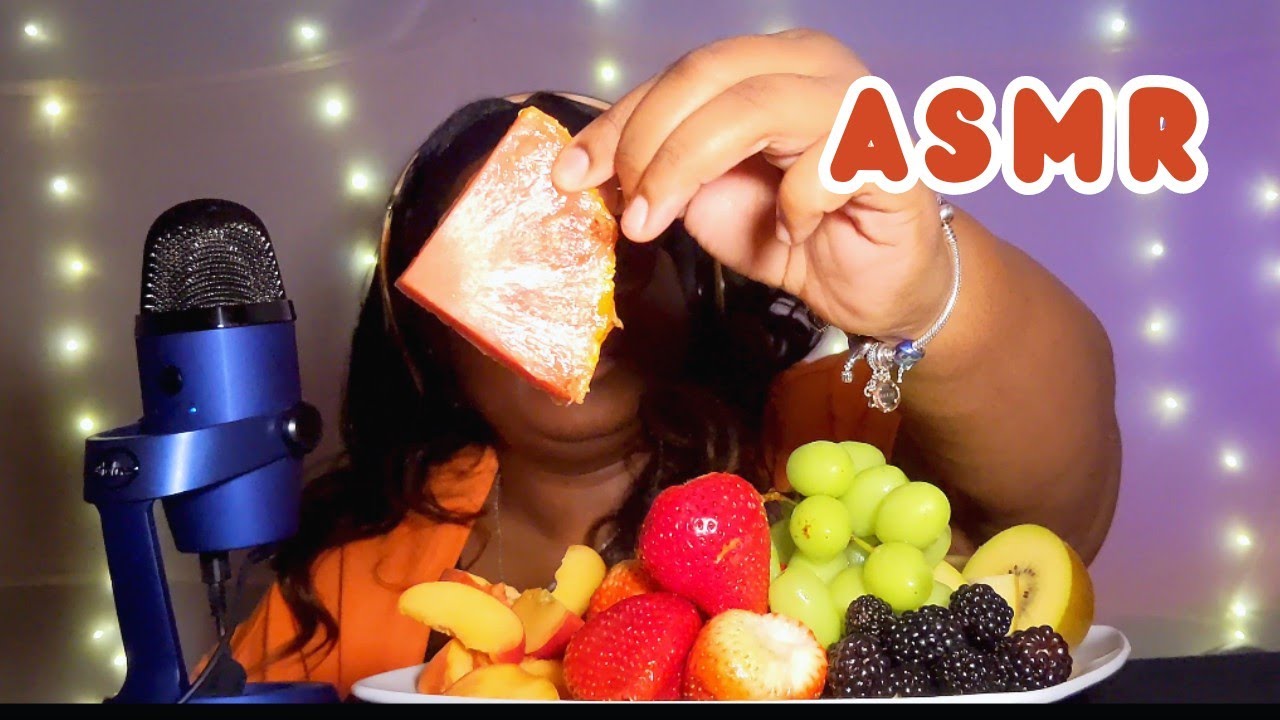 ASMR MUKBANG Satisfying Fruit Eating (No Talking) - YouTube