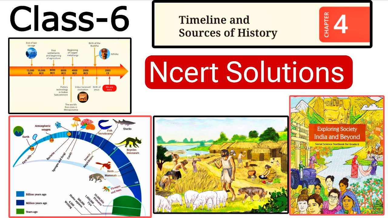 Timeline and Sources of History |Class-6|New Book Solutions|Ncert questions answer - YouTube