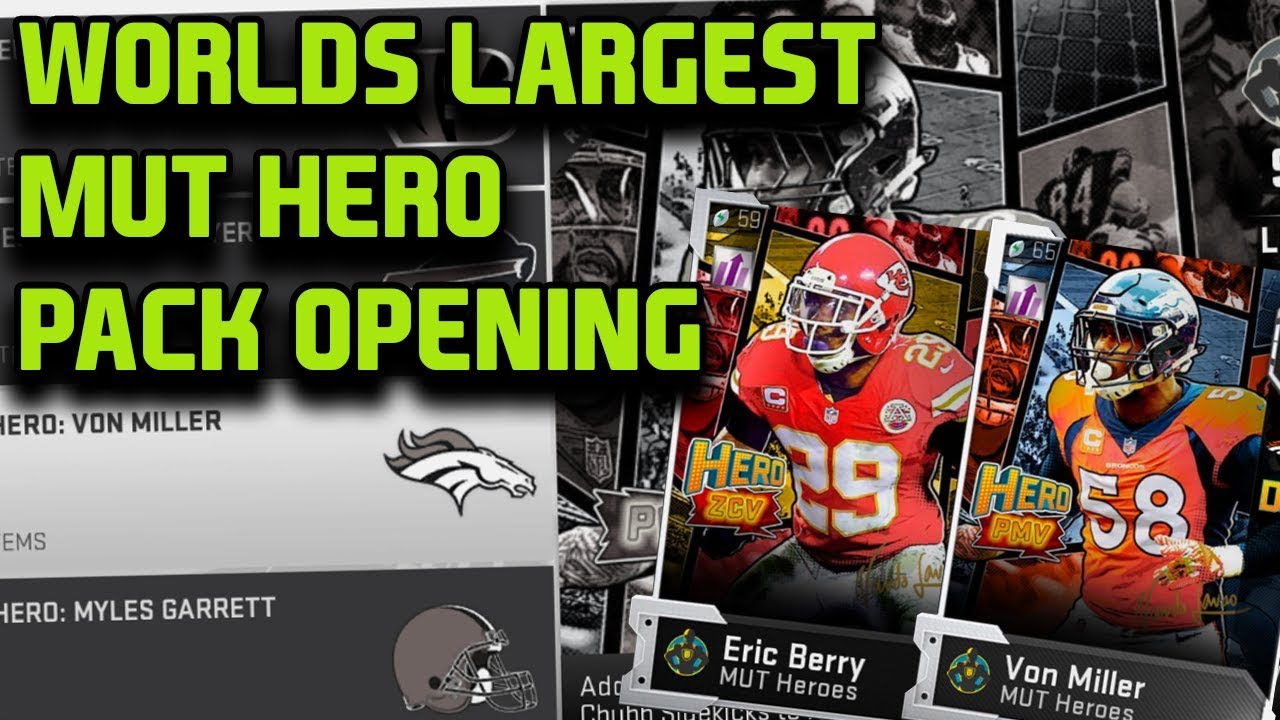 WORLDS LARGEST MUT HEROES PACK OPENING | MADDEN 19 ULTIMATE TEAM - YouTube