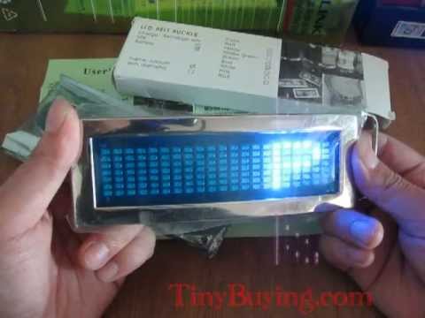 DIY Blue Chrome Flashlight Scrolling LED Belt Buckle [200183] - YouTube