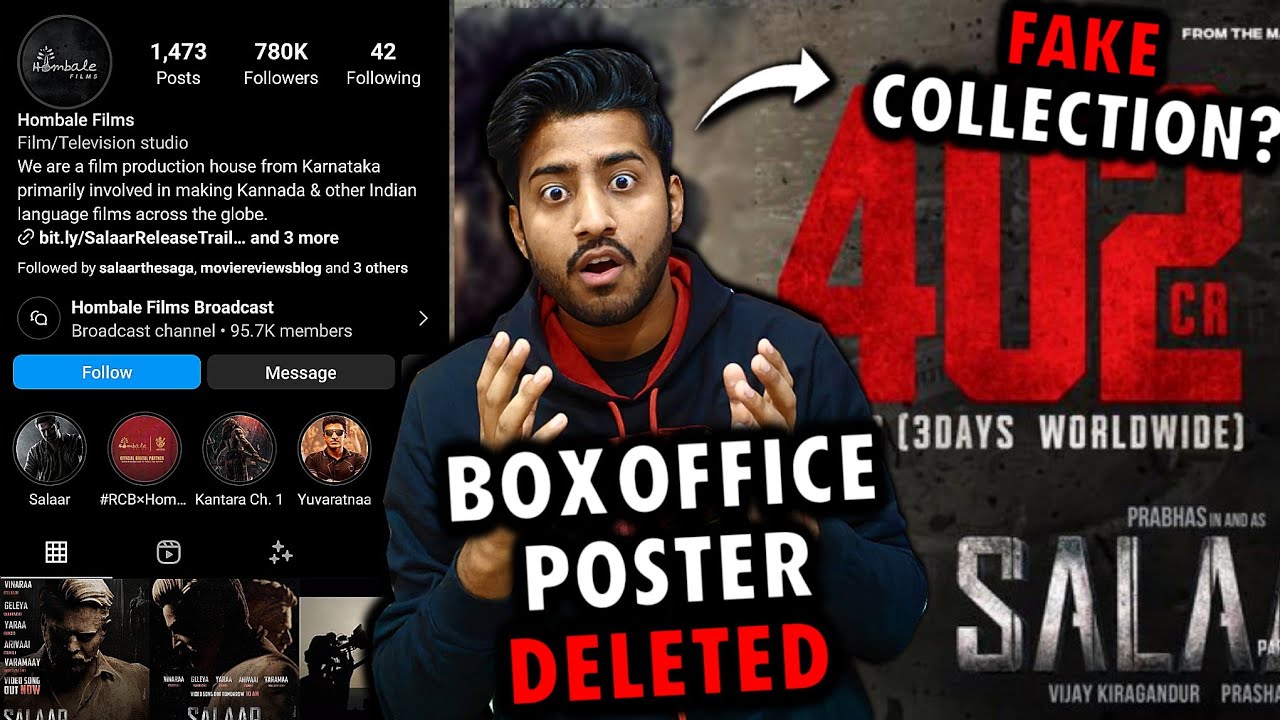 SALAAR BOX OFFICE COLLECTION POSTER DELETED? | SALAAR FAKE COLLECTION ...