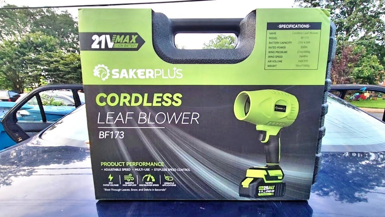 Trying SAKER Portable Dust Cleaner - Cordless Leaf Blower - YouTube