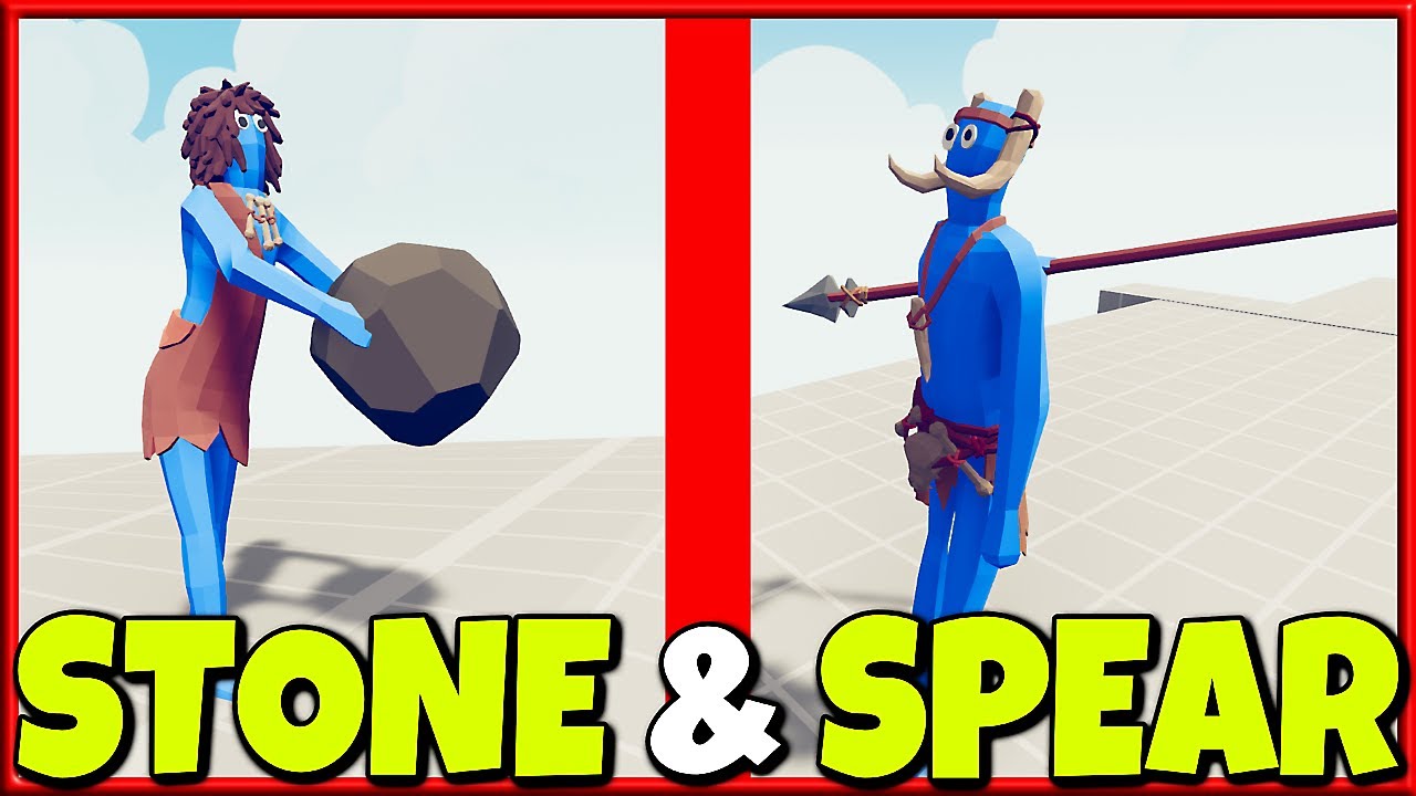 STONE & SPEAR! Spear Thrower and Stoner vs Every Faction 2v1 - TABS ...