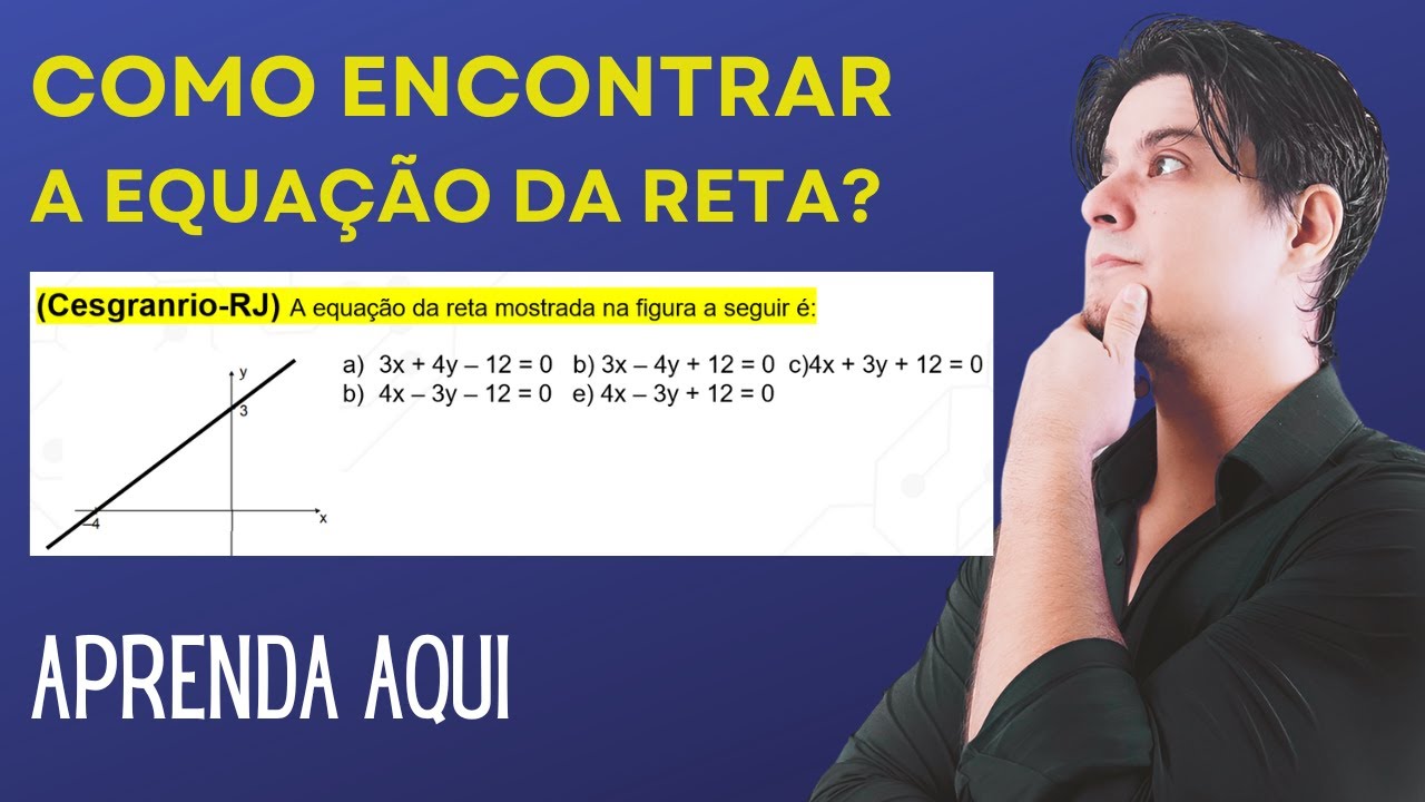 Equação da reta a partir do gráfico - YouTube