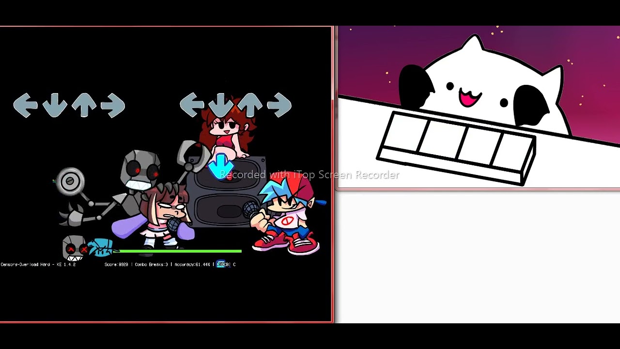 JUGANDO FNF COM MI BONGO CAT MODS OPTIMIZADOS PARA PC 32 BITS - YouTube