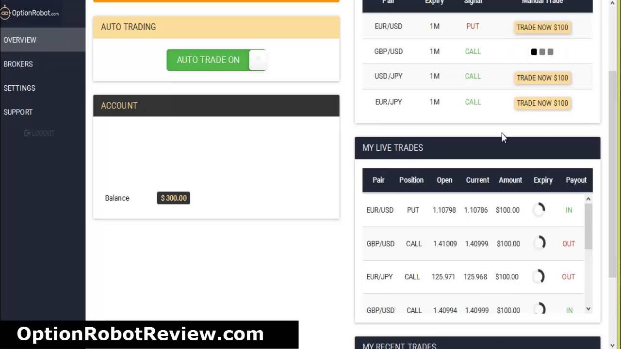 Option Robot Review Live Trades! Binary Option Robot Auto Trading Software optionrobot com ...