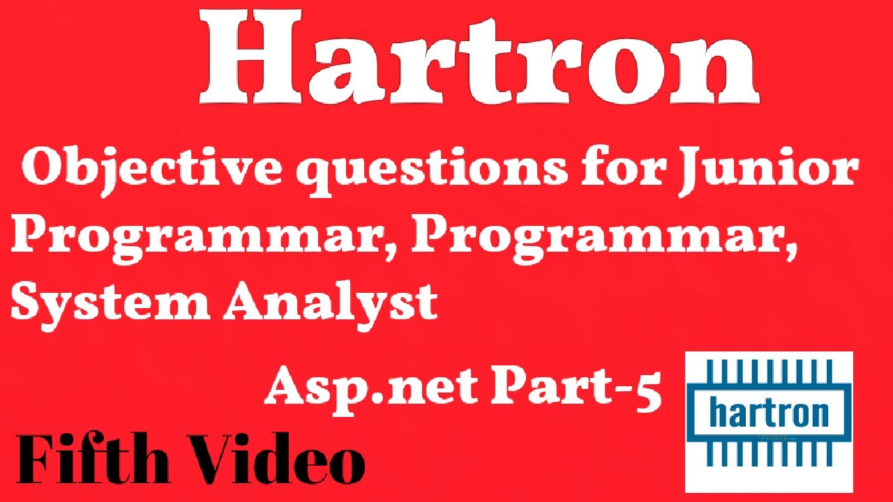 Hartron Junior Programmer/Programmer/System Analyst Objective Questions ...