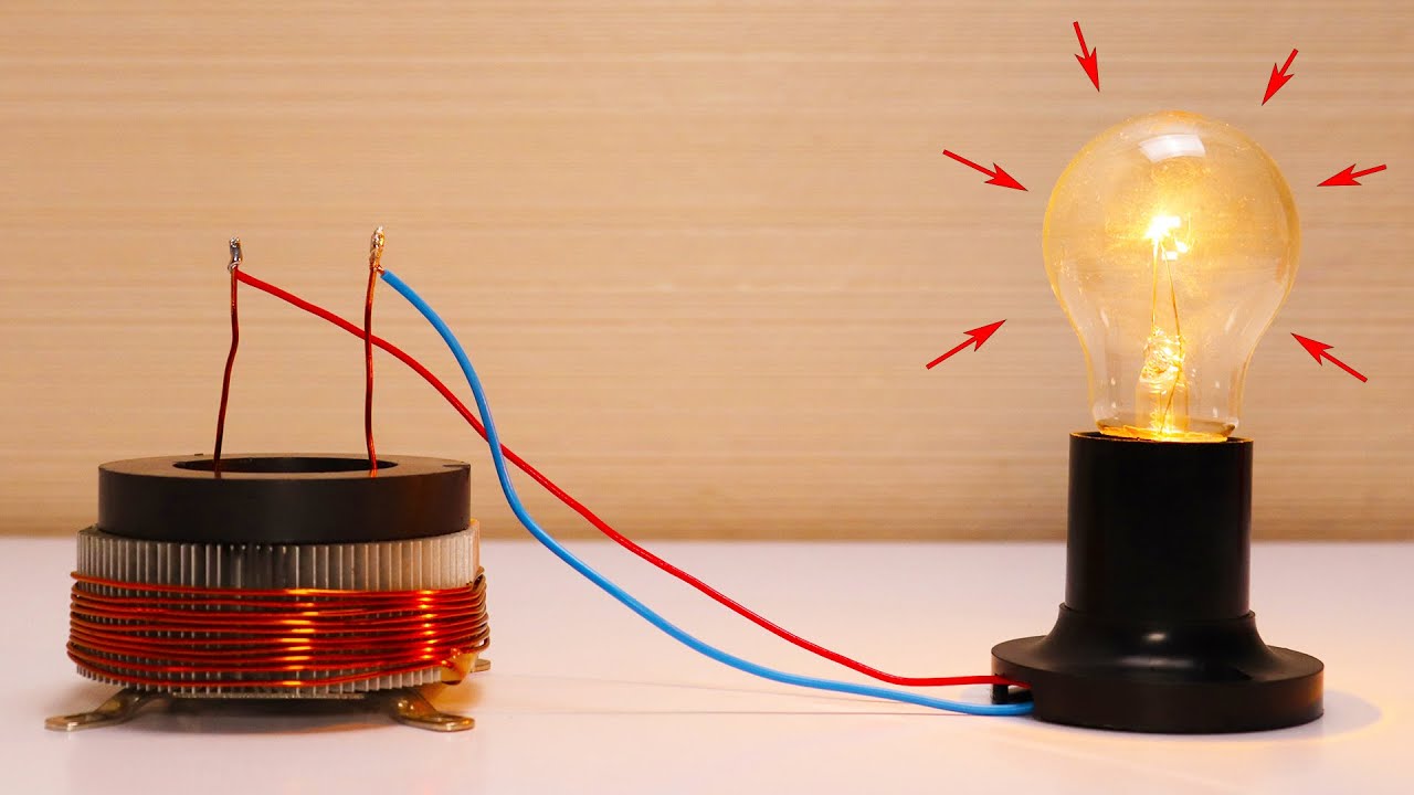 Free Energy - Homemade generator lights up the house with a light bulb ...