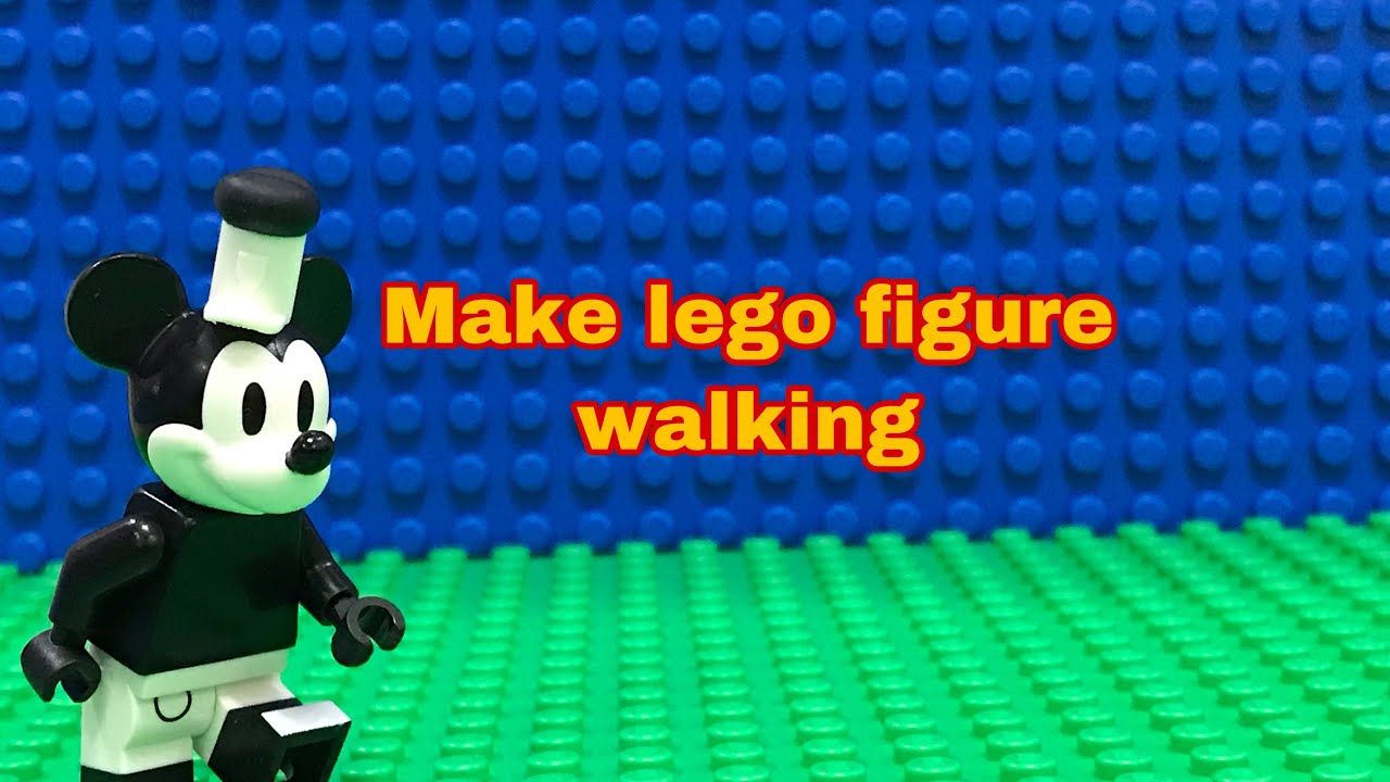 How to make lego minifigure walking in stop motion - YouTube