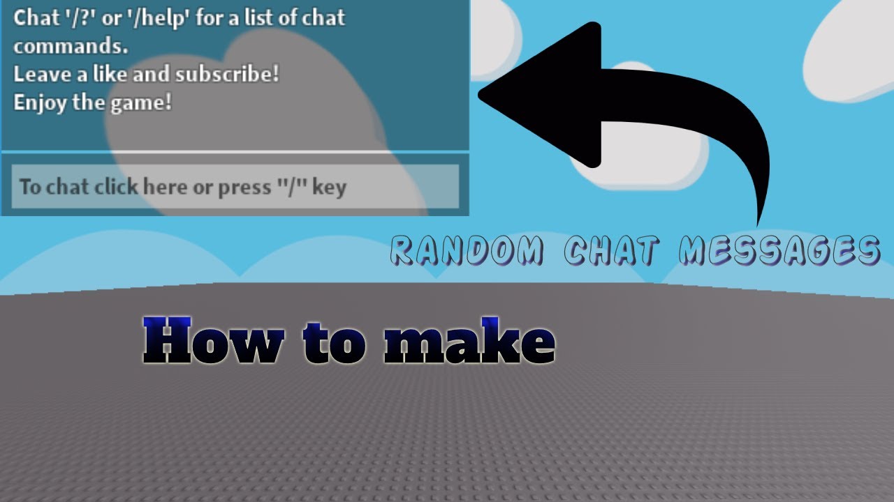 How to make random chat messages in Roblox Studio! |Bcraft| - YouTube