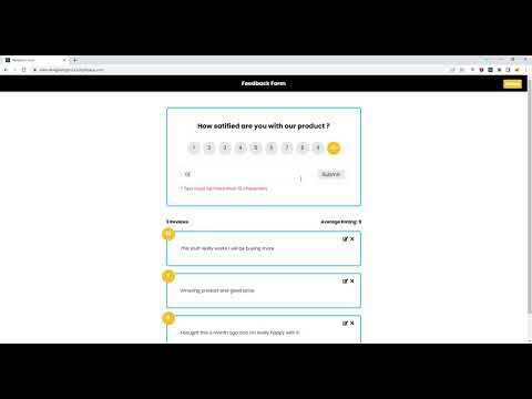 Feedback Form - React - YouTube
