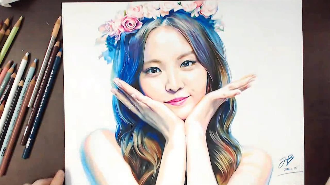 Drawing 손나은, 에이핑크 (Son Na-eun, Apink) | drawholic - YouTube