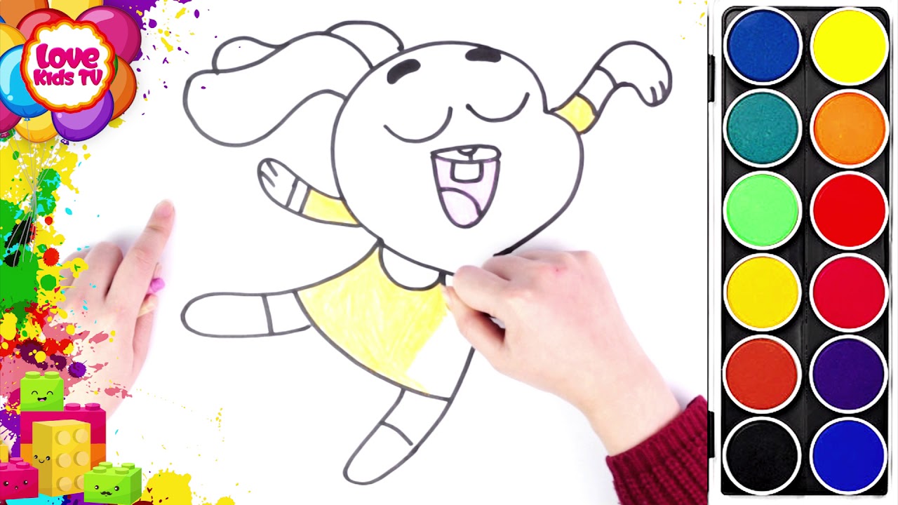 How to Draw & Learn Color Anais Watterson | Cartoon Drawing for kids ...