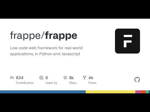 GitHub - frappe/frappe: Low code web framework for real world applications, in Python and ...