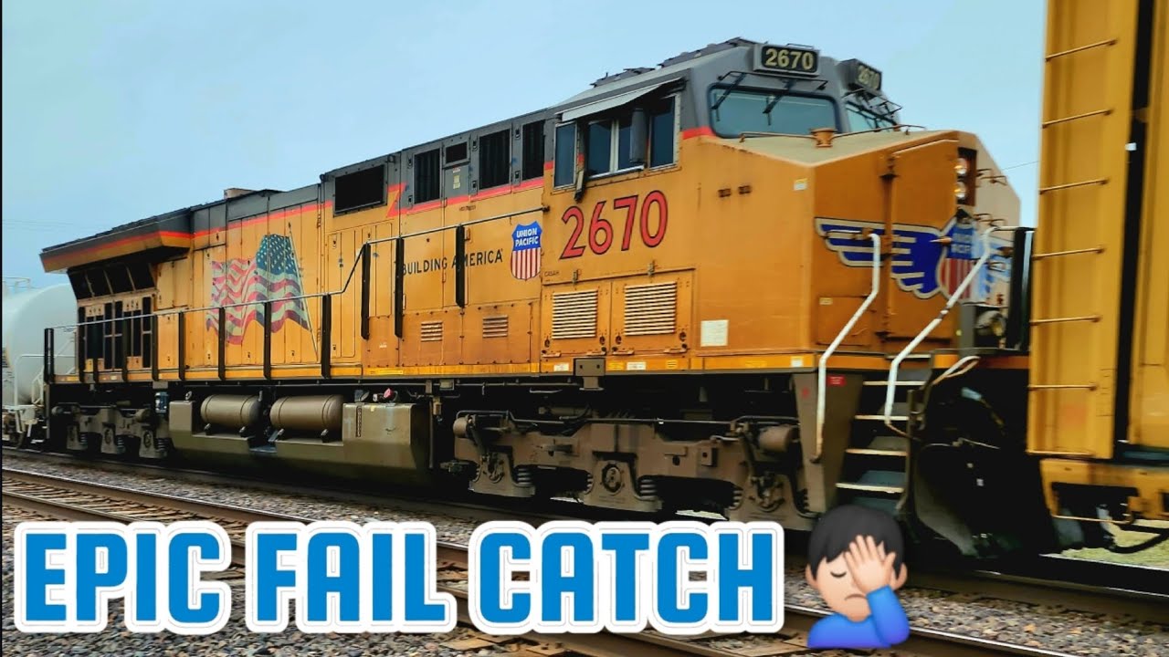 [4K] CAMERA FAIL CATCH OF A UNION PACIFIC MEGA MANIFEST🙄! - YouTube