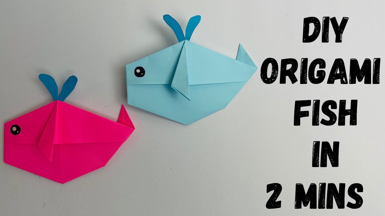 How to make easy DIY Origami Fish in 2 mins ? #origami #art #papercraft ...