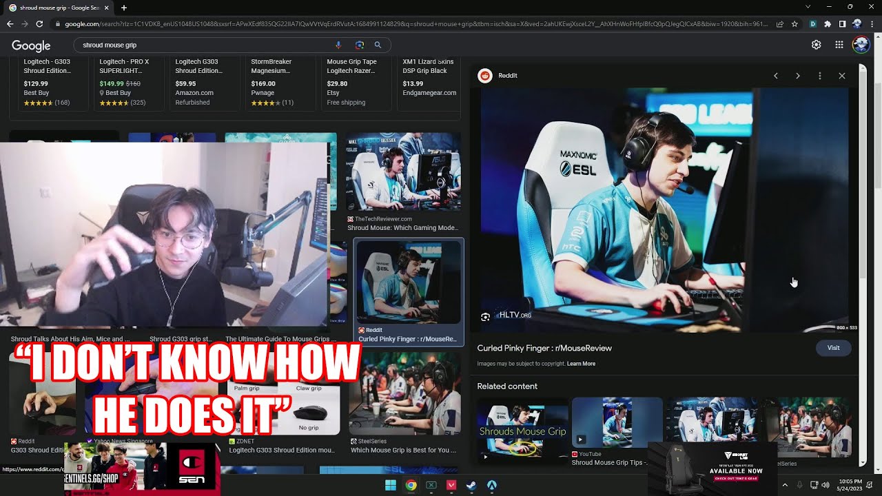 SEN TenZ Got Amazed By How SHROUD Grips His Mouse - YouTube