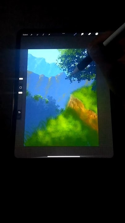 Painting a Serene Mountain View | Procreate Landscape Speedpaint - YouTube